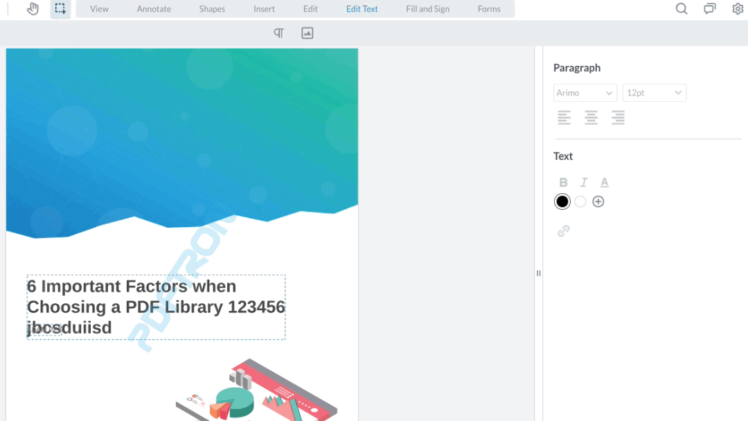 JavaScript Library To Edit Text On PDF Pages Apryse SDK